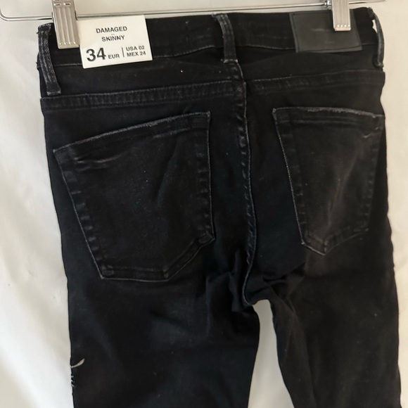 Zara | Jeans | Zara Trafuluc Trf Woman Black Skinny Jeans Embroidered ...